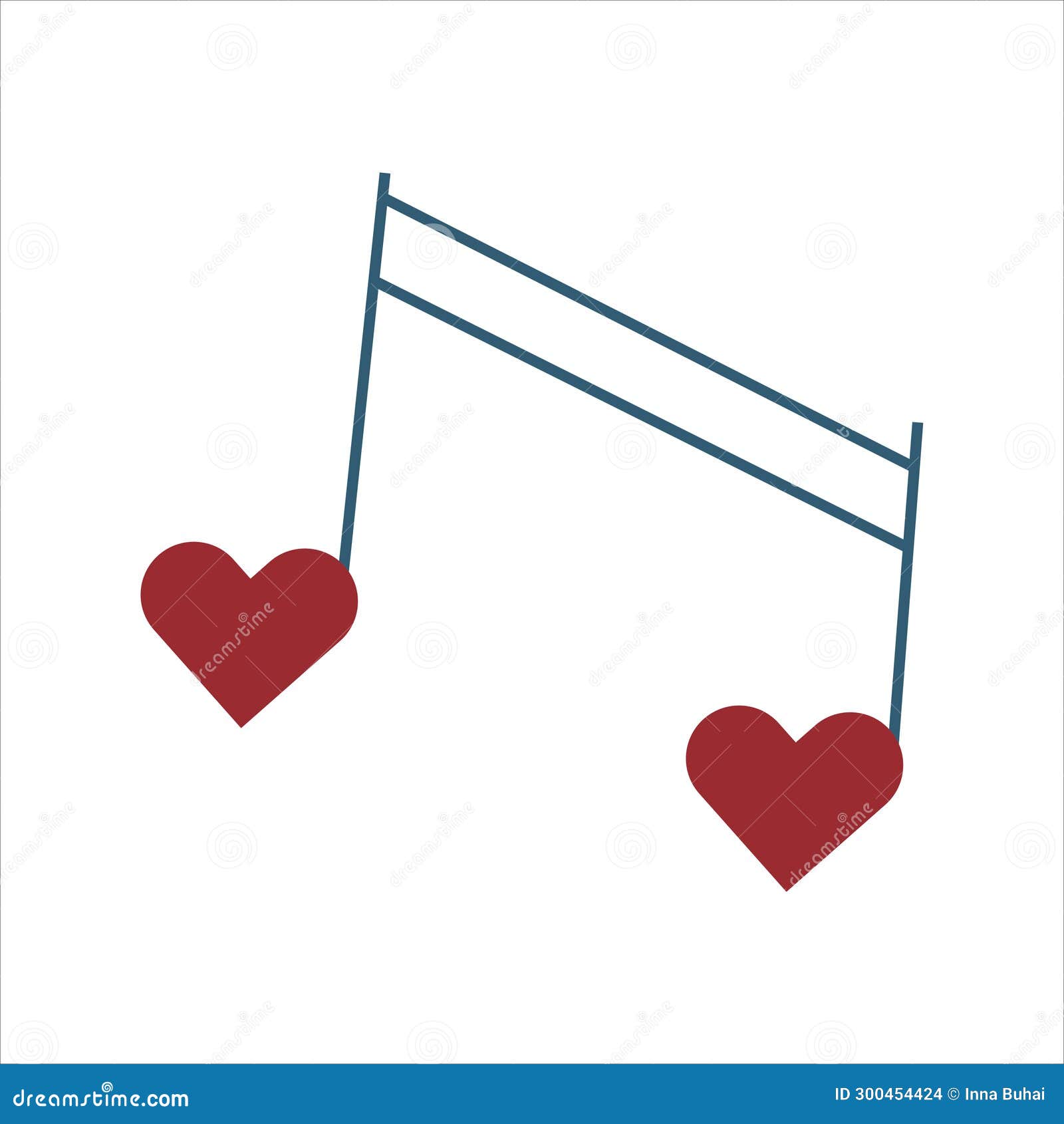 Musical Note Heart Shape Vector Design Template Stock Illustration ...