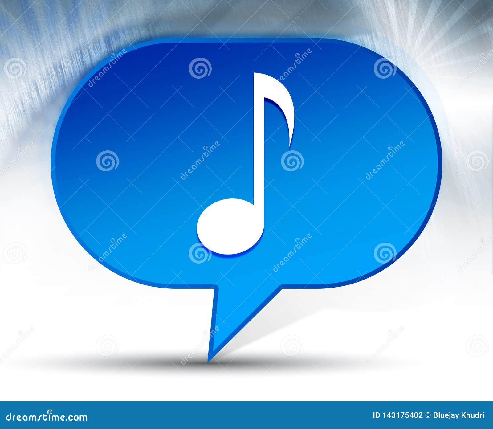 Musical Note Icon Blue Bubble Background Stock Photo - Image of tone ...