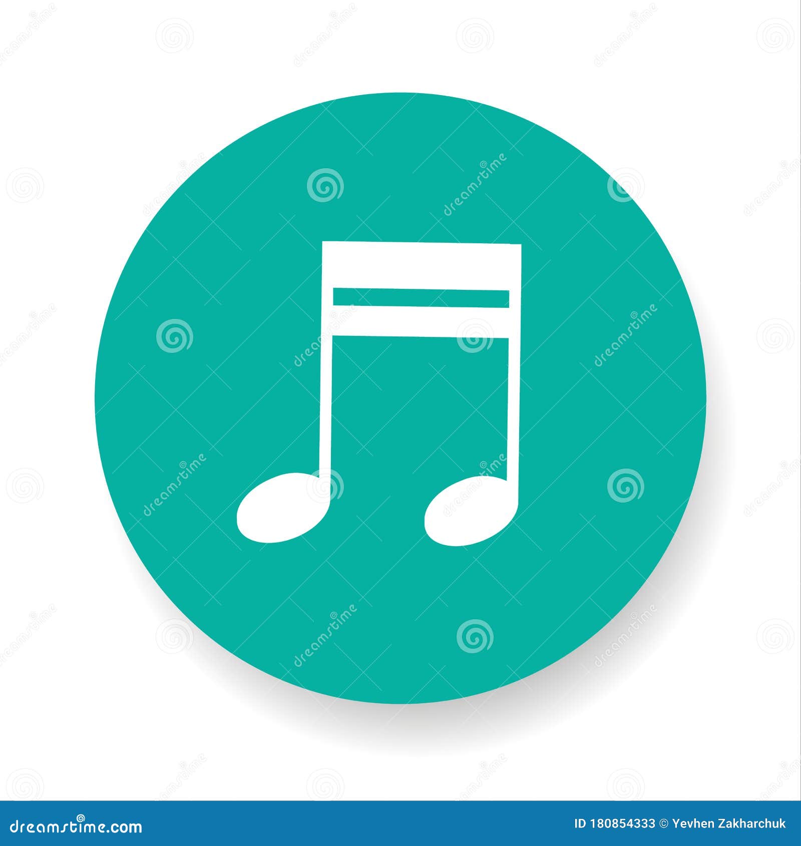 Musical Note Icon, Modern Minimal Flat Design Style, Vector ...