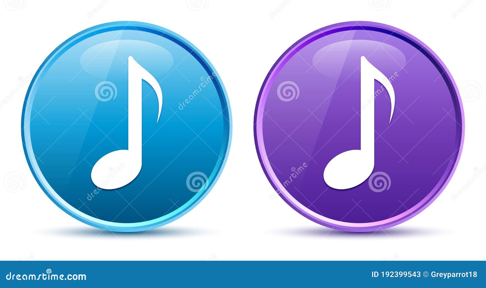 Musical Note Icon Sleek Soft Round Button Set Illustration Stock Vector ...