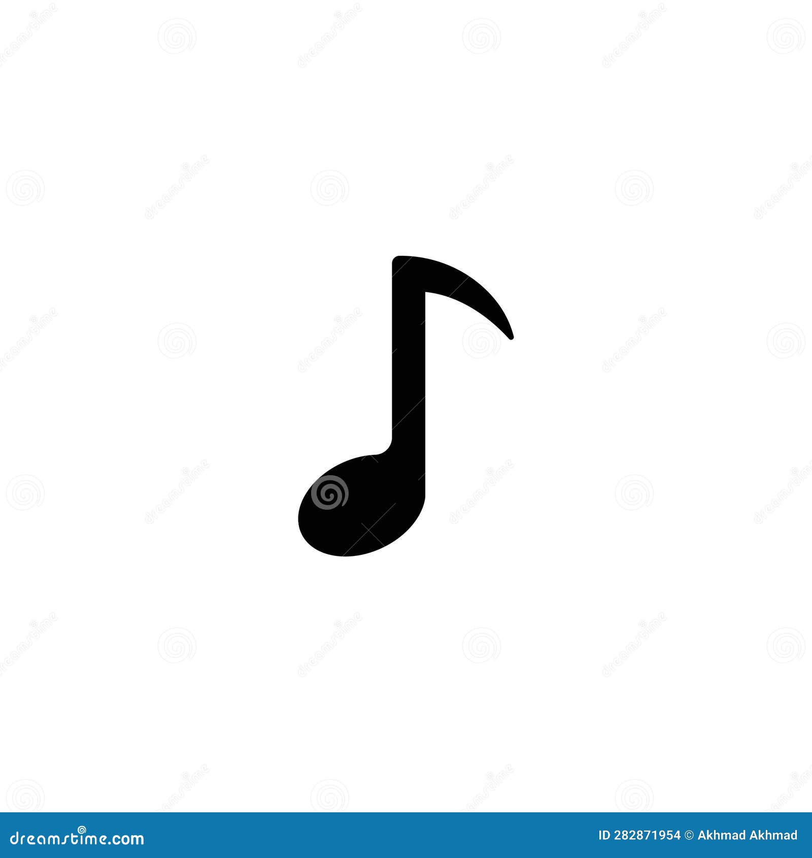 Musical note icon stock illustration. Illustration of flat - 282871954