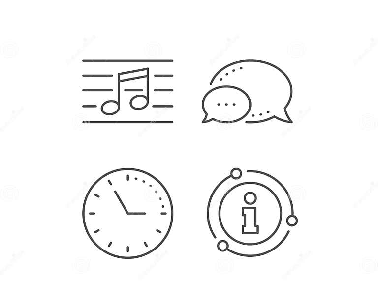 Musical Note Line Icon. Music Sign. Vector Stock Vector - Illustration ...