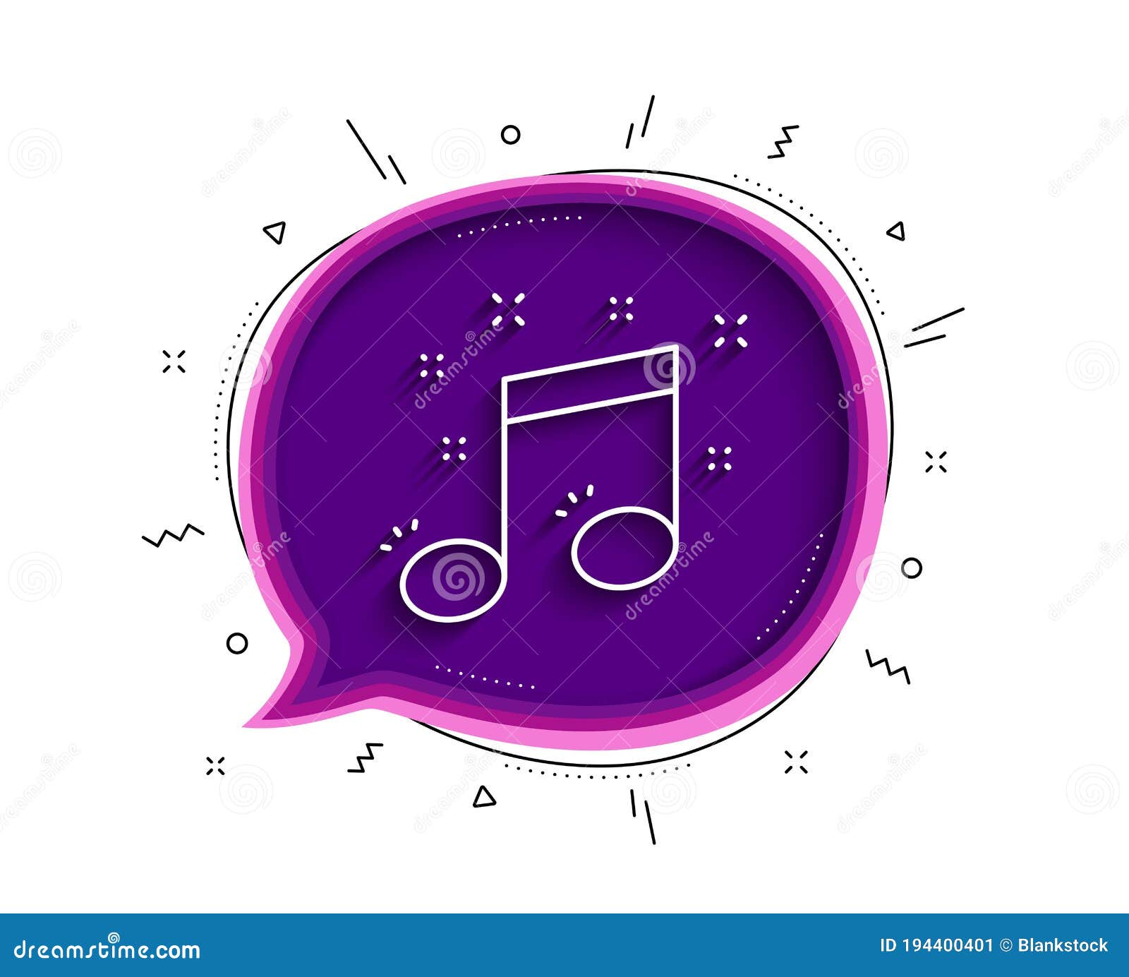 Musical Note Line Icon. Music Sign. Vector Stock Vector - Illustration ...