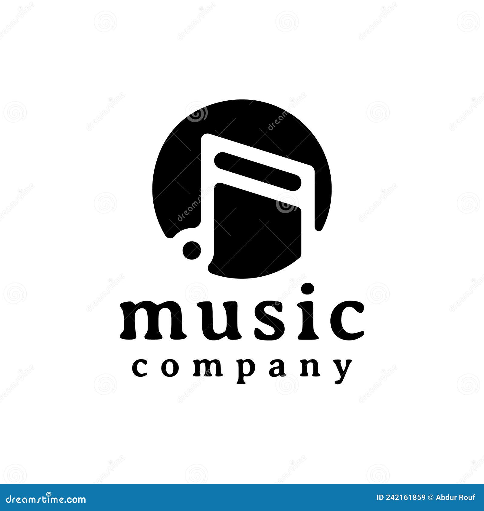 Musical note logo design stock vector. Illustration of design - 242161859