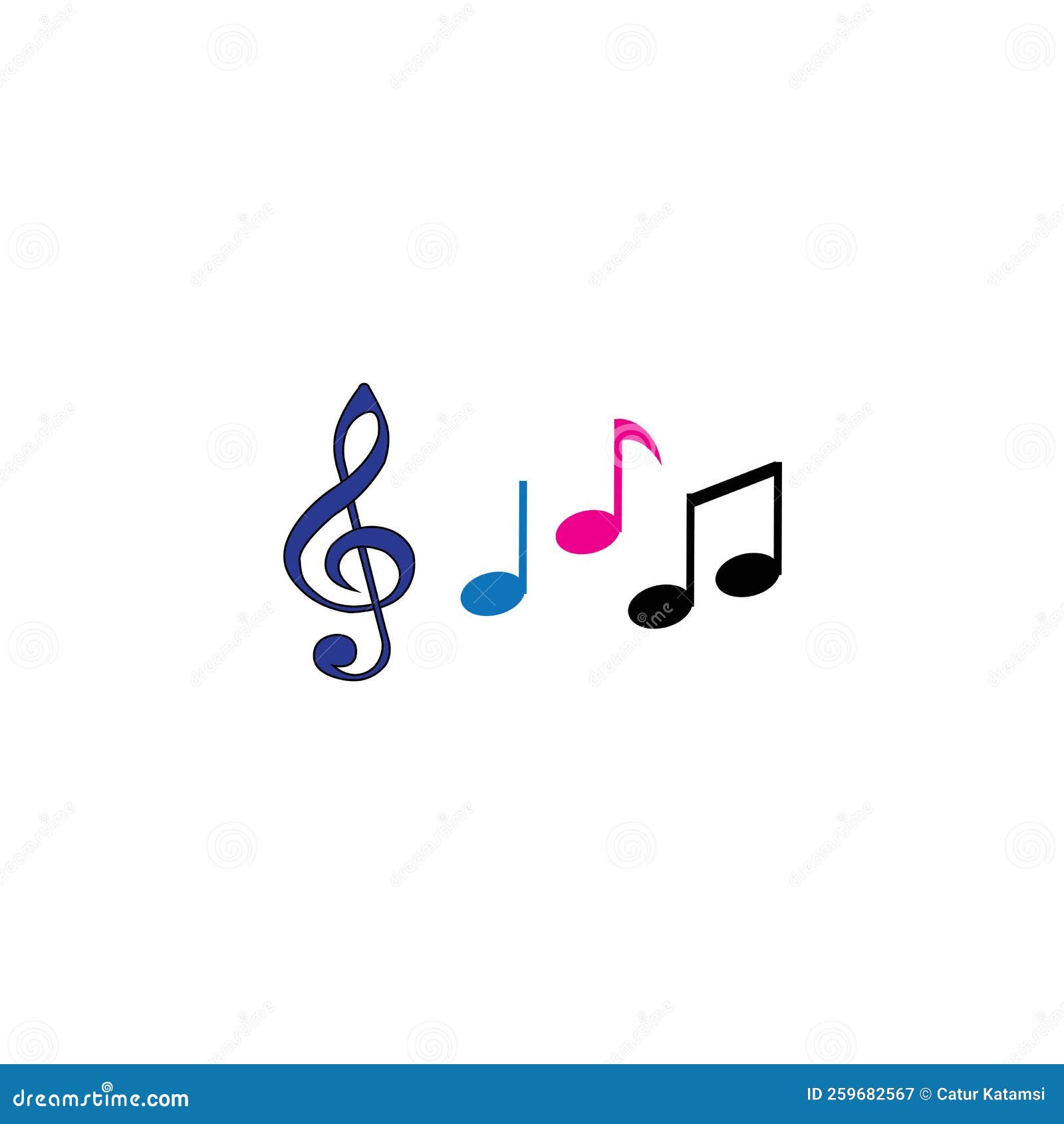 Musical Note Logo Icon Vector Design Stock Illustration - Illustration ...