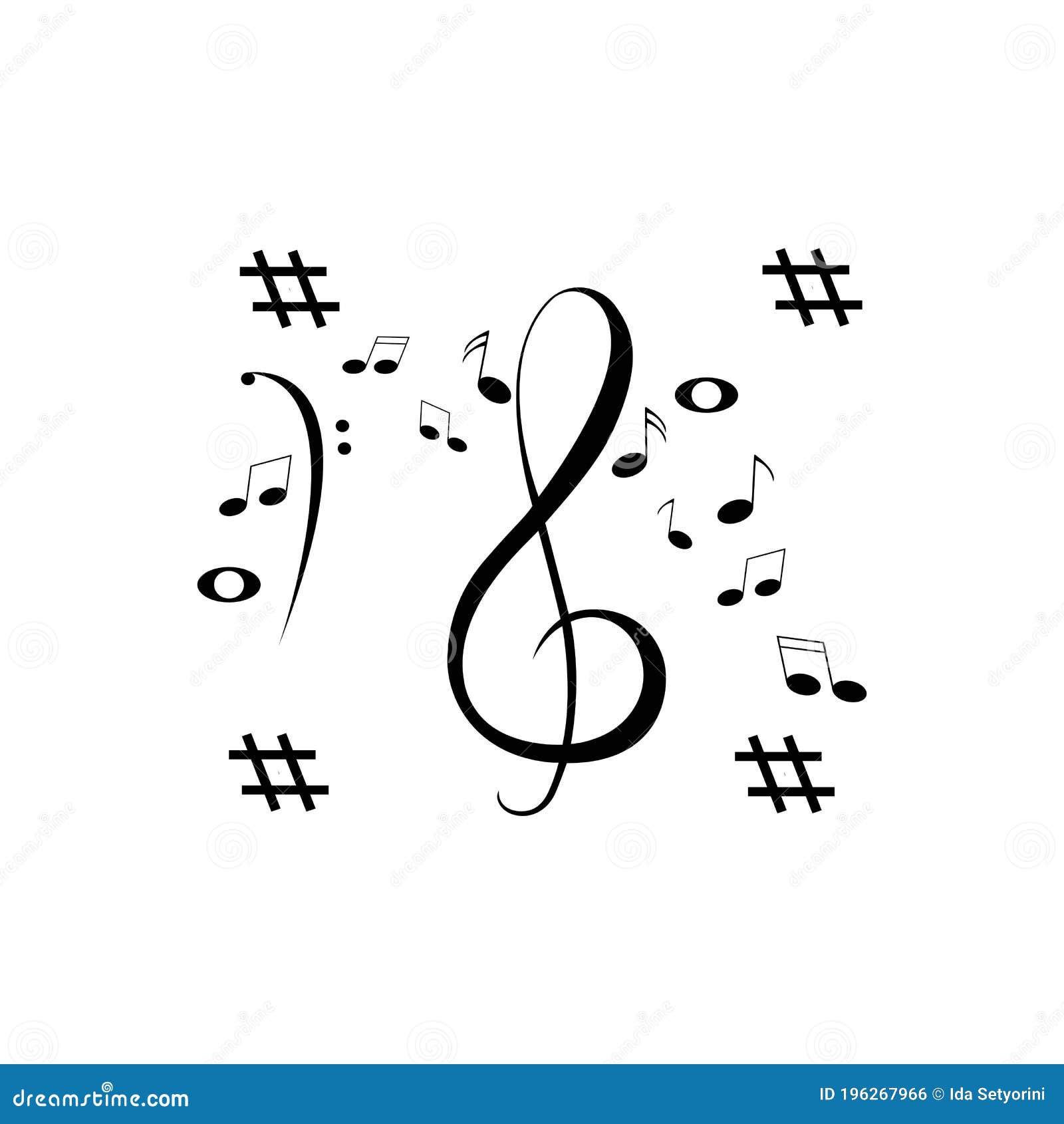 Musical note logo stock vector. Illustration of music - 196267966