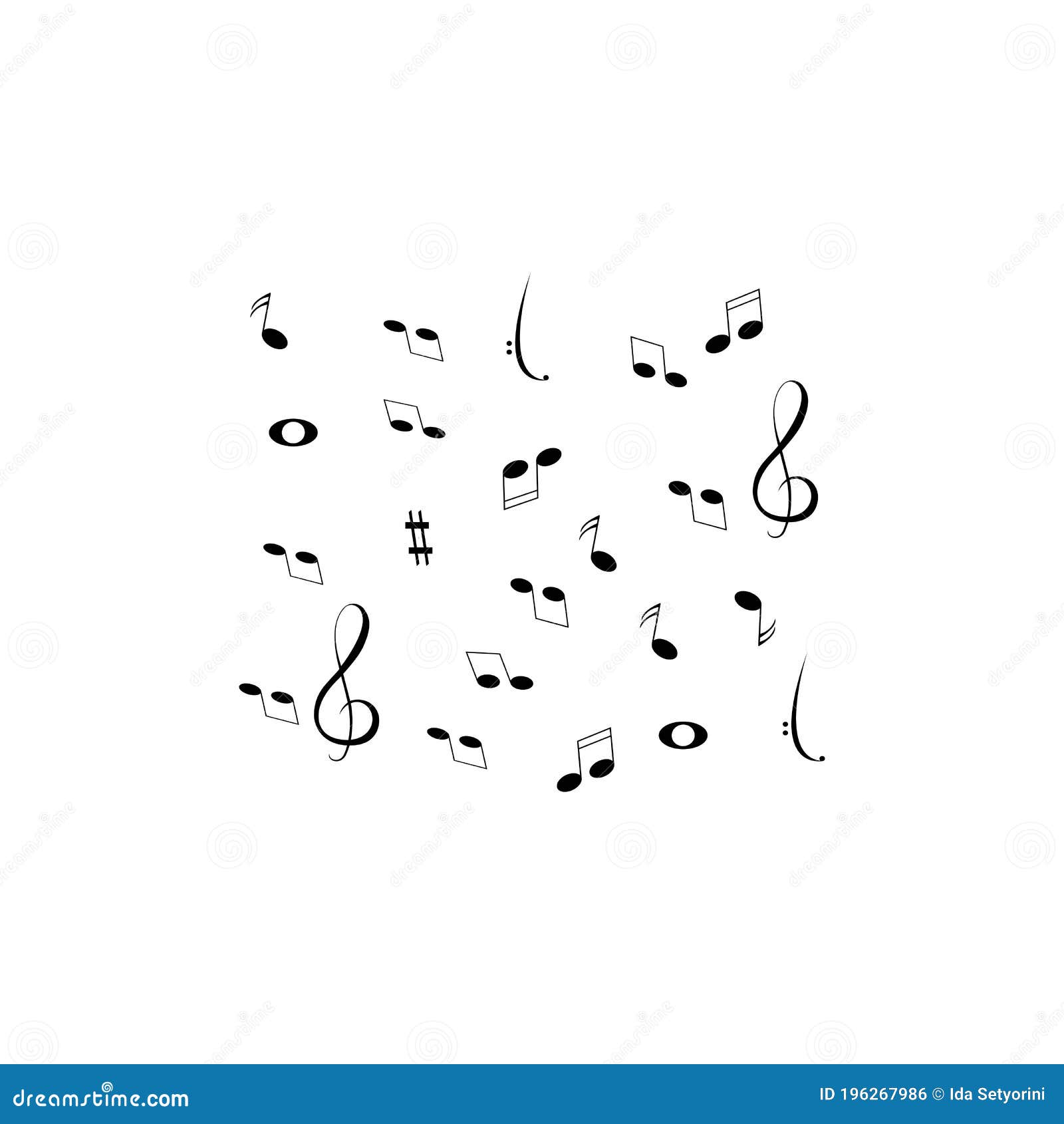 Musical note logo stock vector. Illustration of definition - 196267986