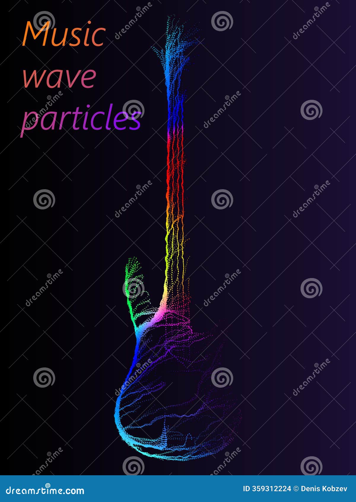 Musical Note Made Using Glowing Particles of Different Colors ...