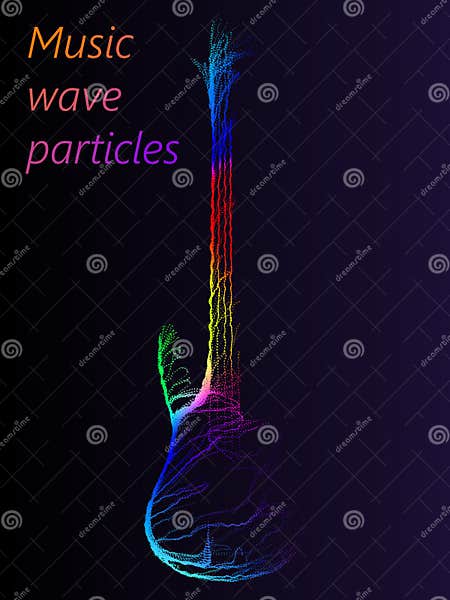 Musical Note Made Using Glowing Particles of Different Colors ...