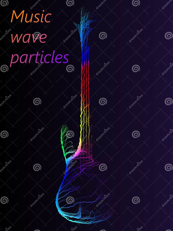 Musical Note Made Using Glowing Particles of Different Colors ...
