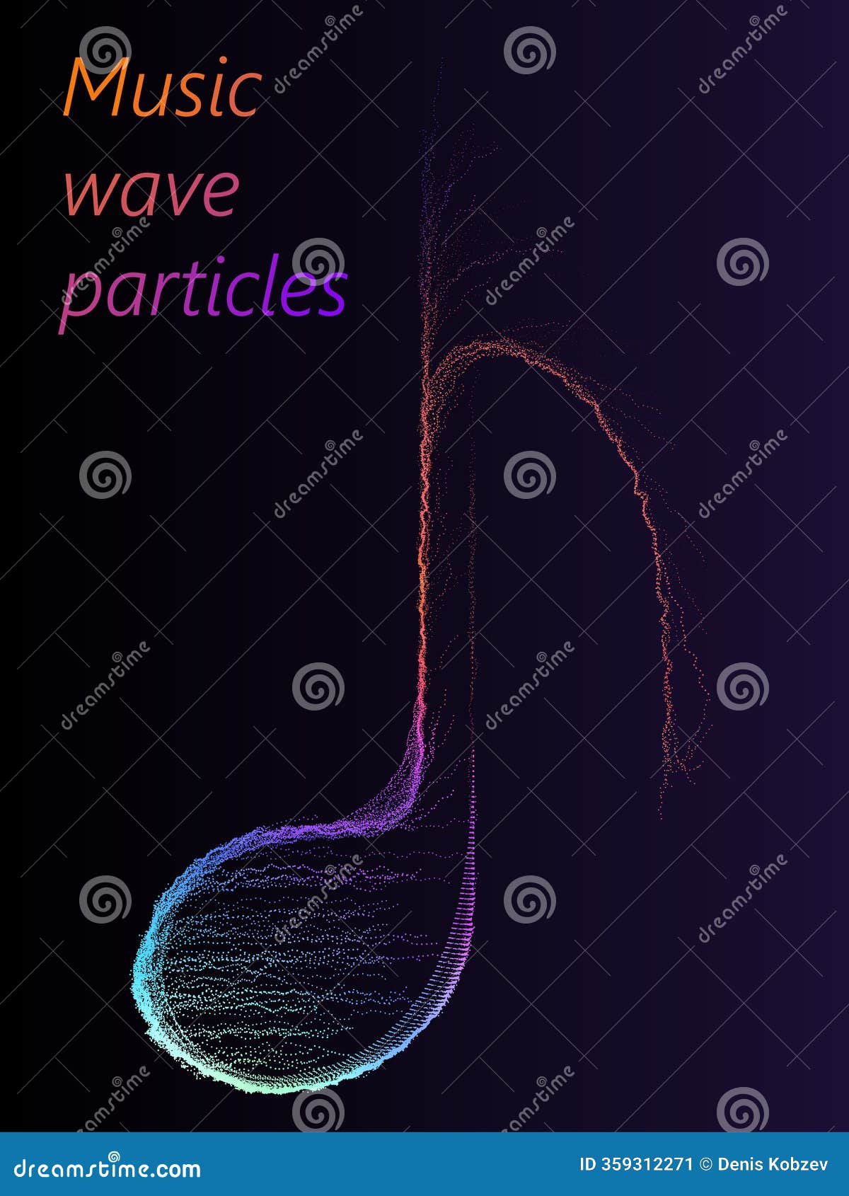 Musical Note Made Using Glowing Particles of Different Colors ...
