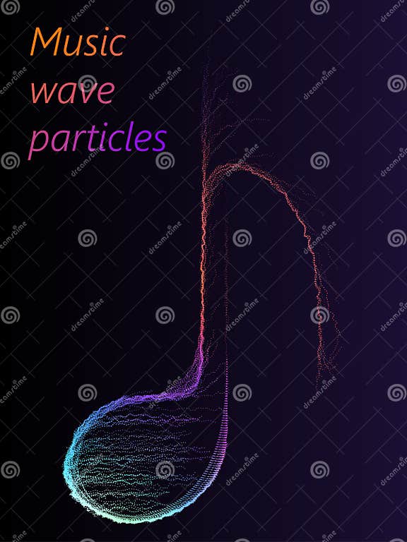 Musical Note Made Using Glowing Particles of Different Colors ...