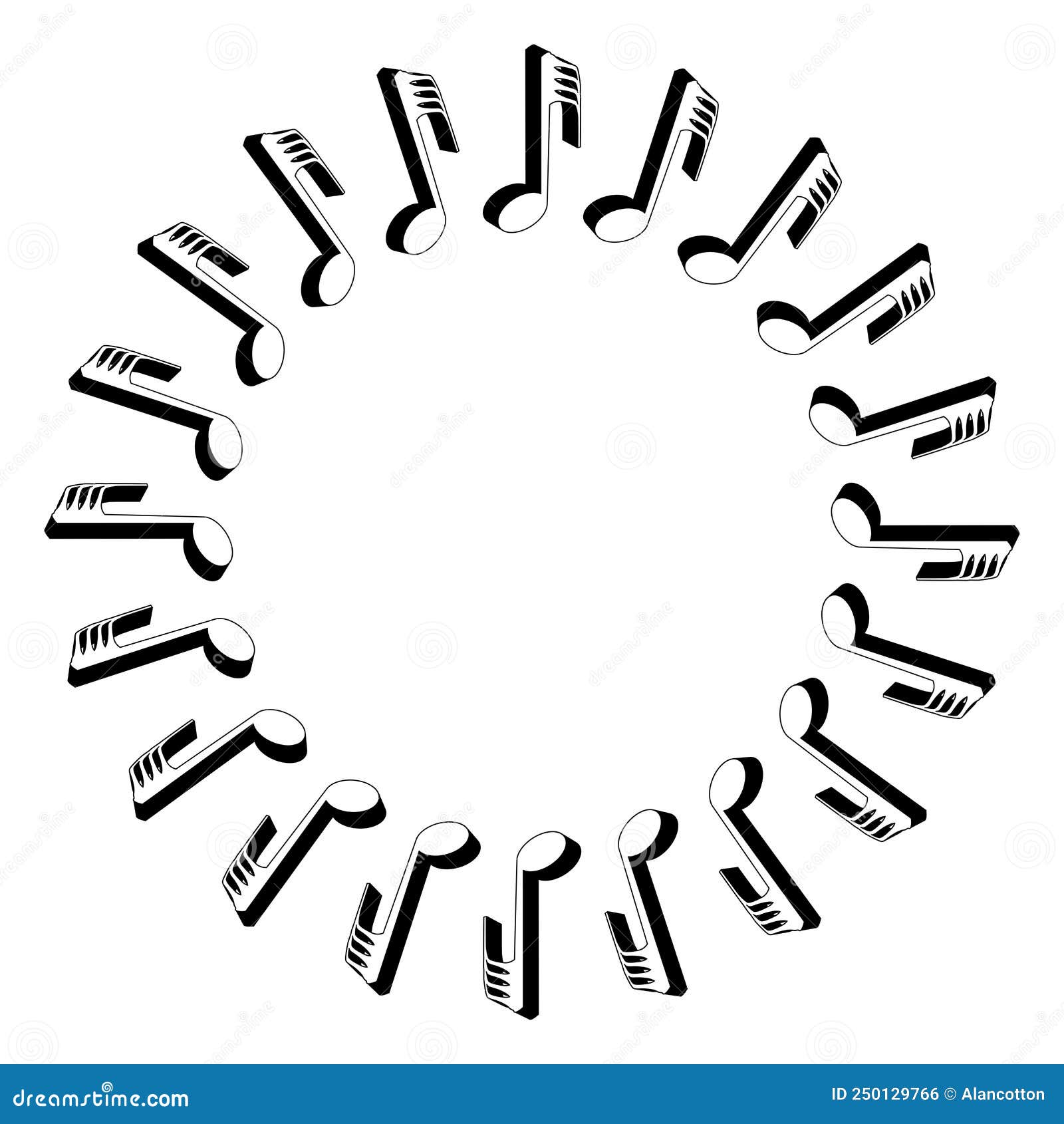 Musical Note Mandala Circle Stock Vector - Illustration of circle ...