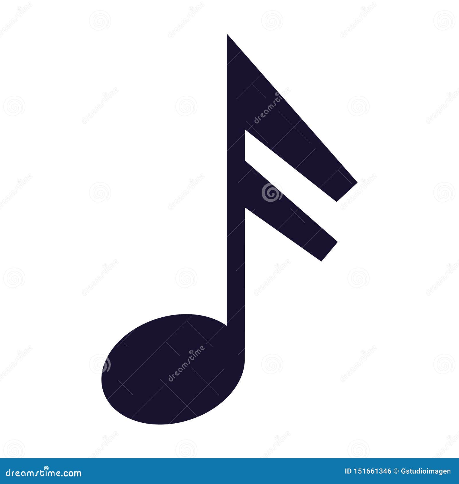 Musical Note Melody on White Background Stock Illustration ...