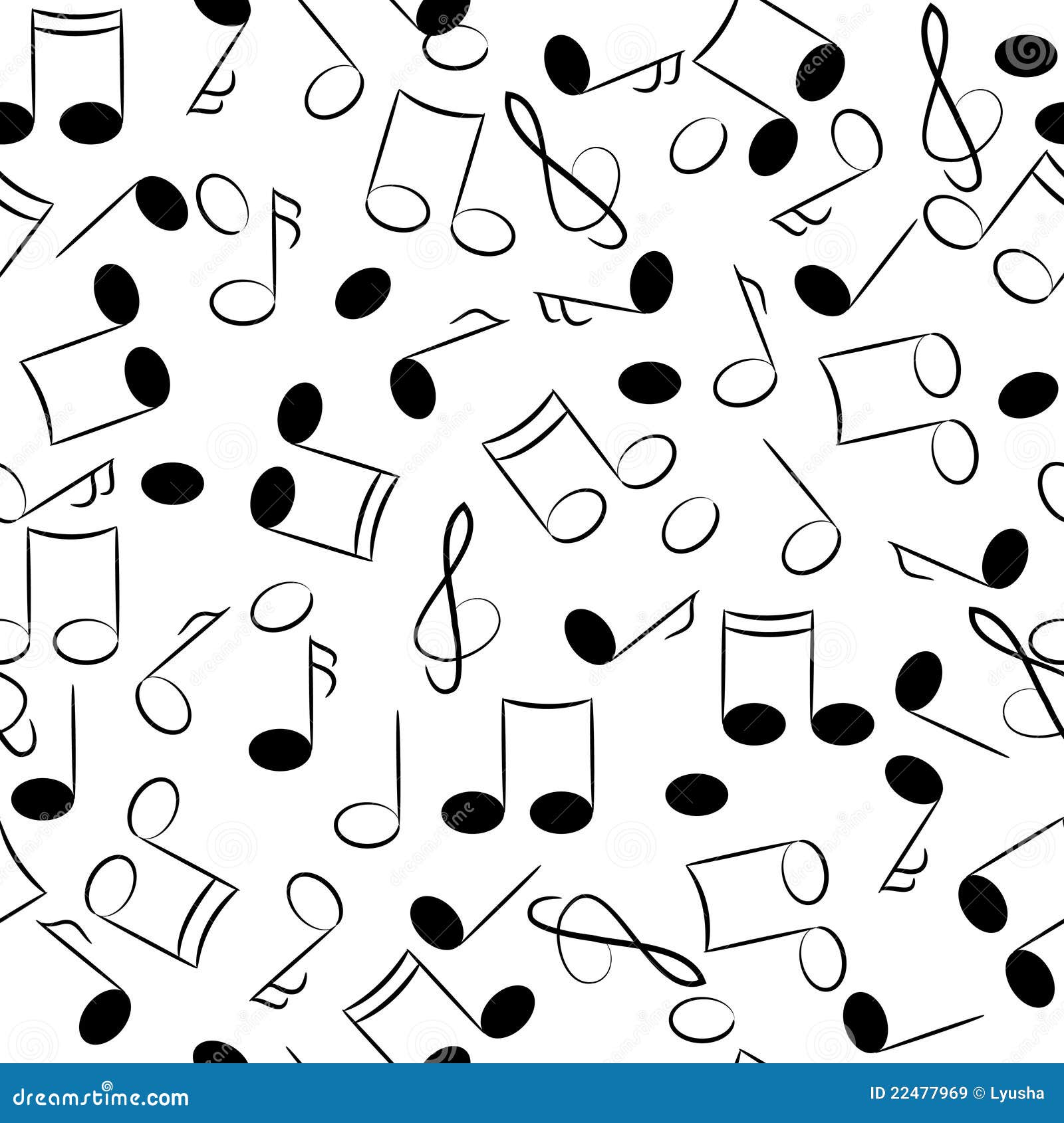 Musical Note Seamless Texture.tune Symbols Stock Vector - Image: 22477969