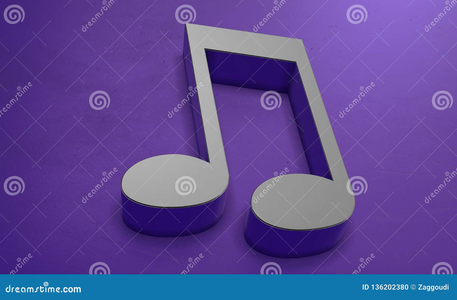 Musical Note Sign in 3D stock illustration. Illustration of allah ...