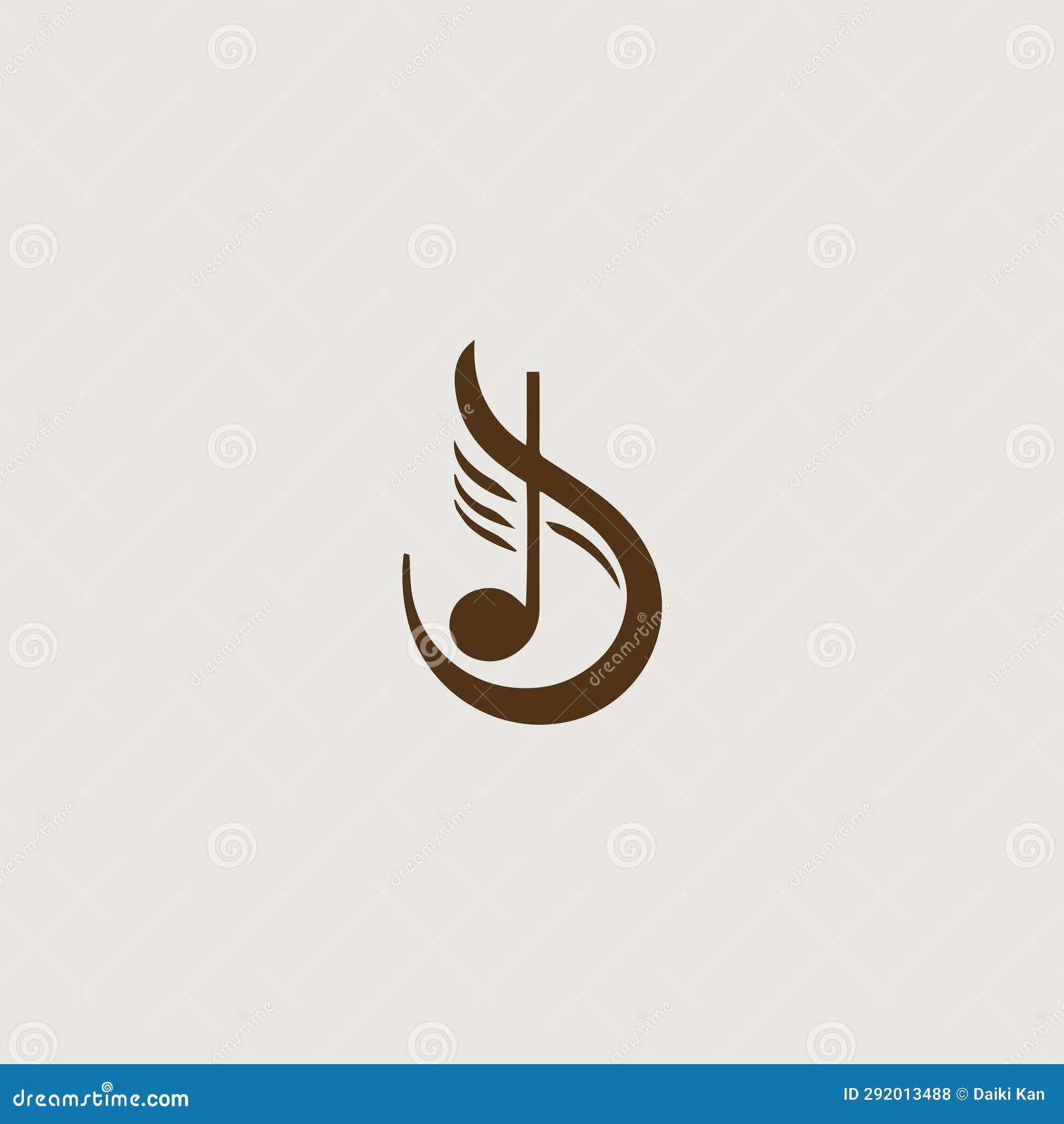 Musical note simple logo stock illustration. Illustration of score ...