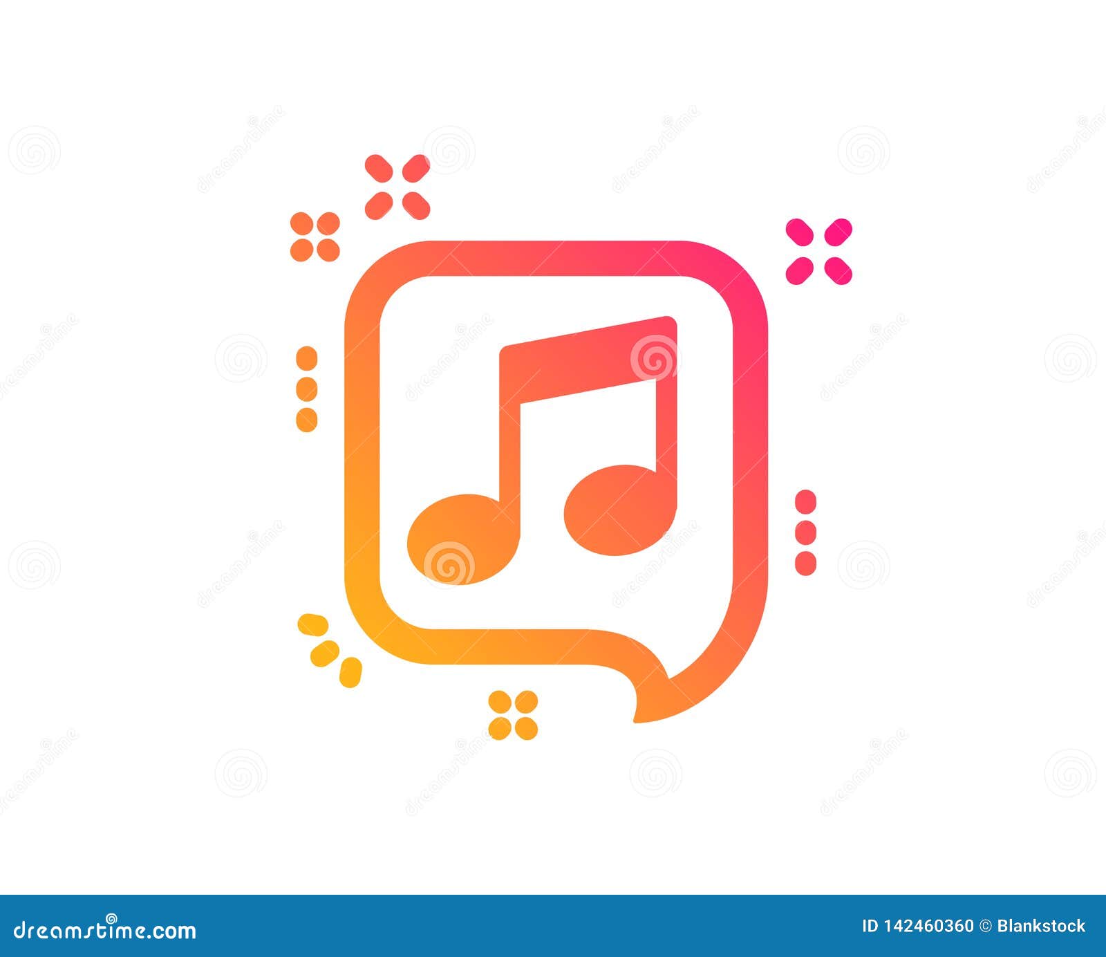Musical Note in Speech Bubble Icon. Music Sign. Vector Stock Vector ...