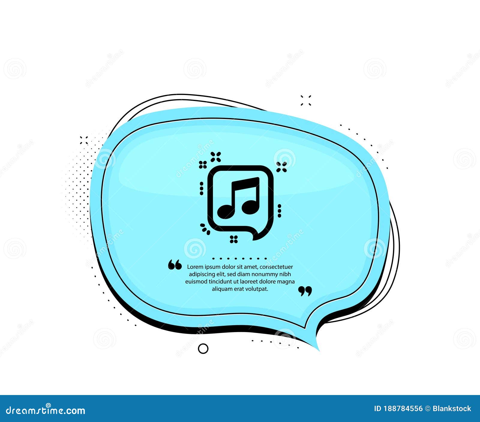 Musical Note in Speech Bubble Icon. Music Sign. Vector Stock Vector ...