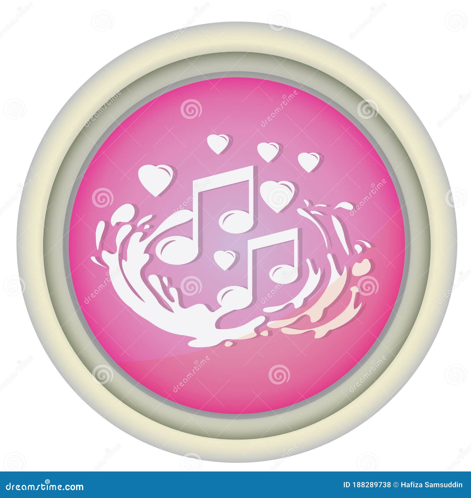 Musical Note with Splashes. Vector Illustration Decorative Design Stock ...