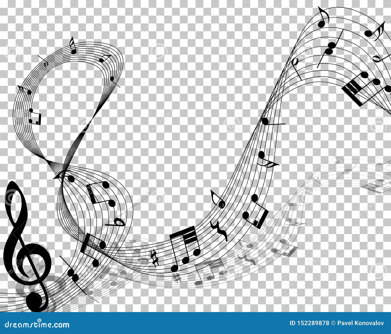 Musical note staff stock vector. Illustration of graphic - 152289878