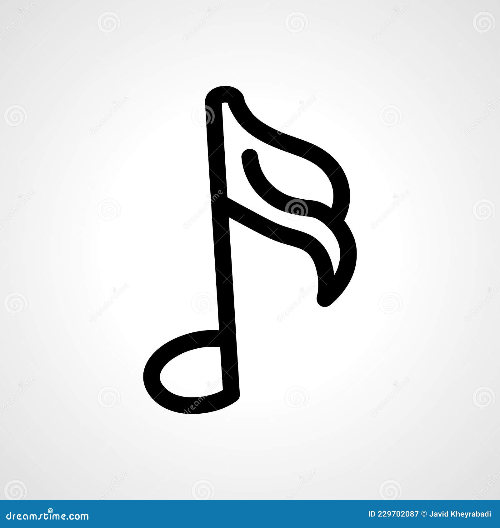 Musical Note Line Icon. Musical Note Linear Outline Icon Stock Vector ...