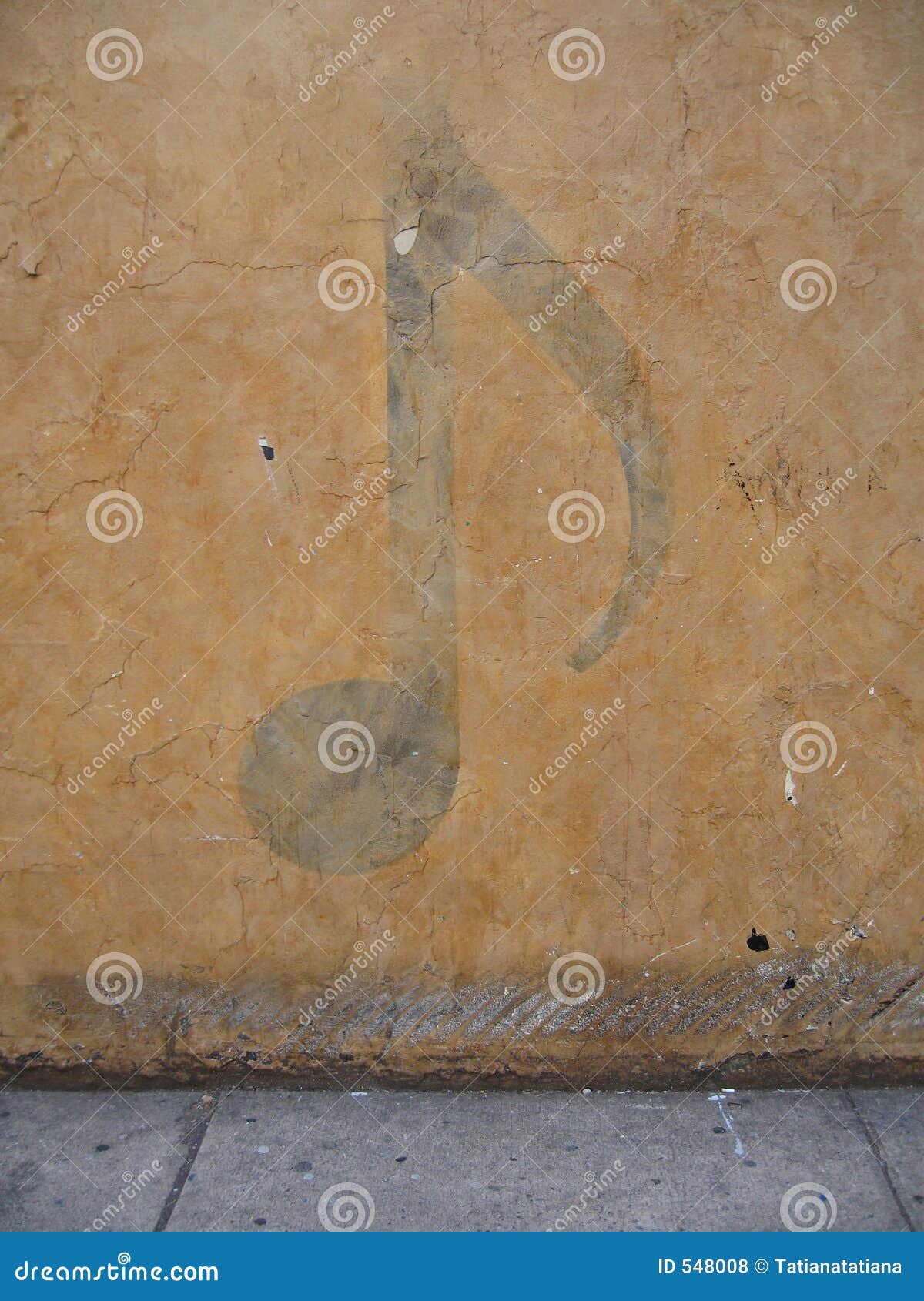 Musical note on wall stock photo. Image of classical, brown - 548008