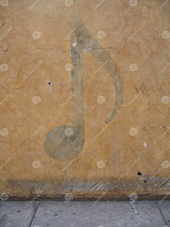 Musical note on wall stock photo. Image of classical, brown - 548008