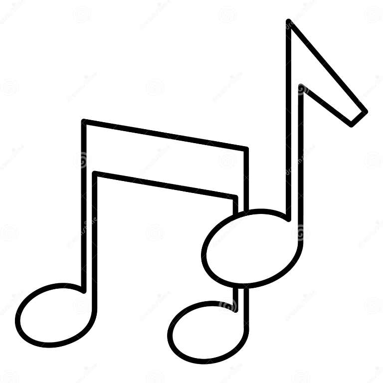 Musical Note on White Background Stock Illustration - Illustration of ...