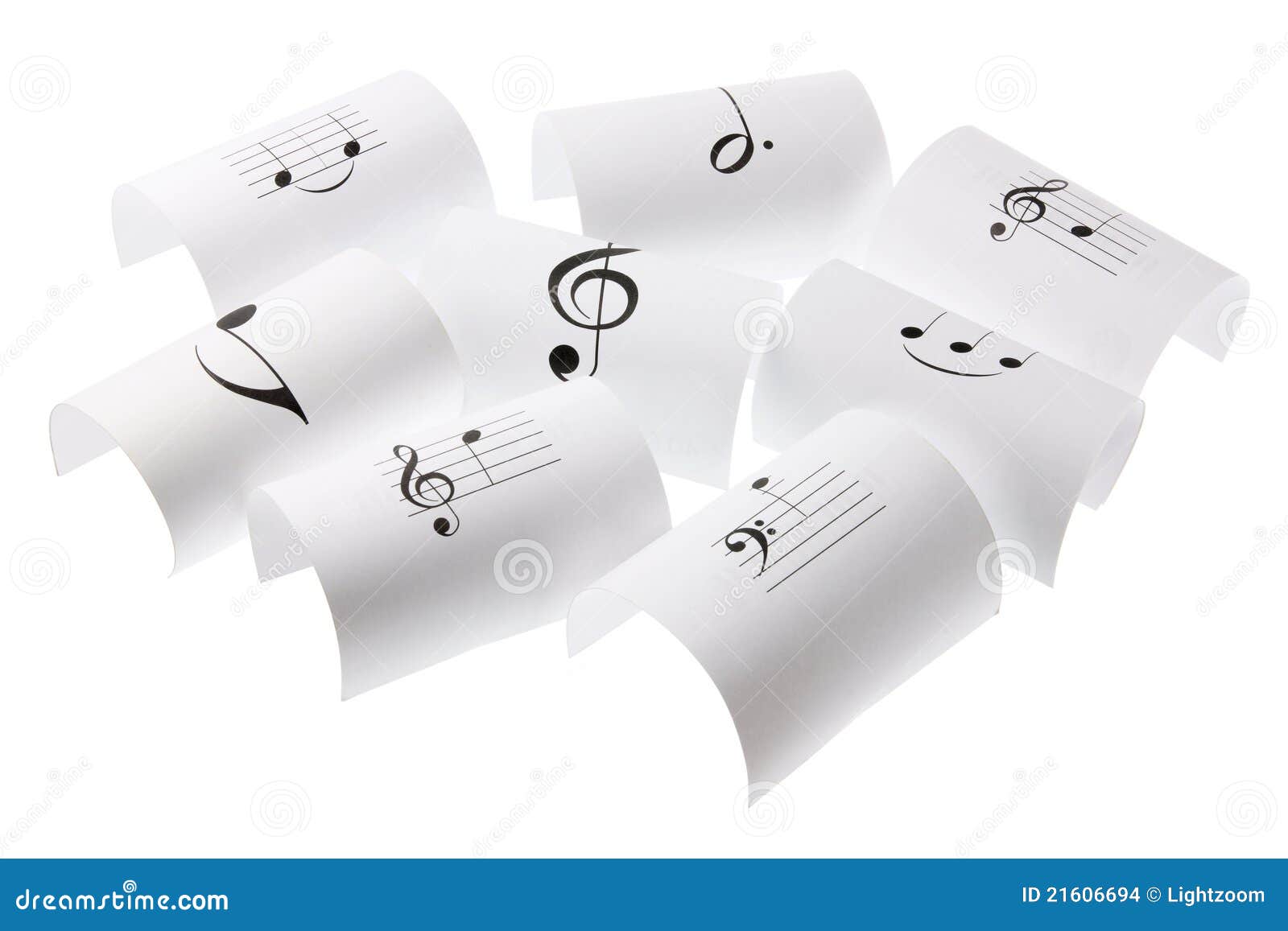The Musical Notes Attached To Vertical Steel Columns. Royalty-Free ...