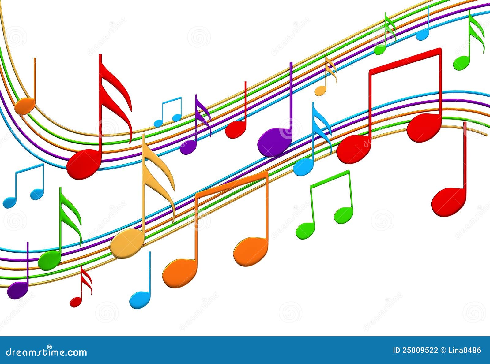 Musical notes stock illustration. Illustration of shadow - 25009522