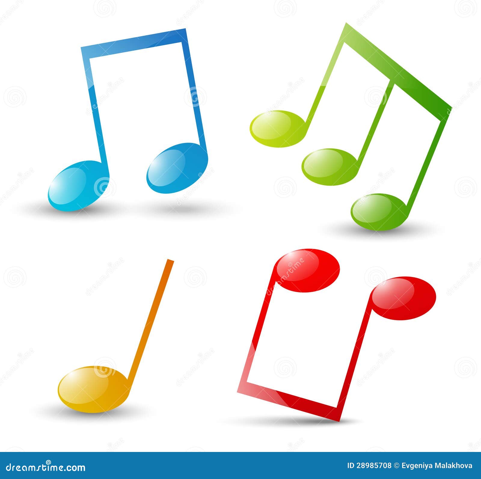 Musical notes stock vector. Illustration of sign, glass - 28985708