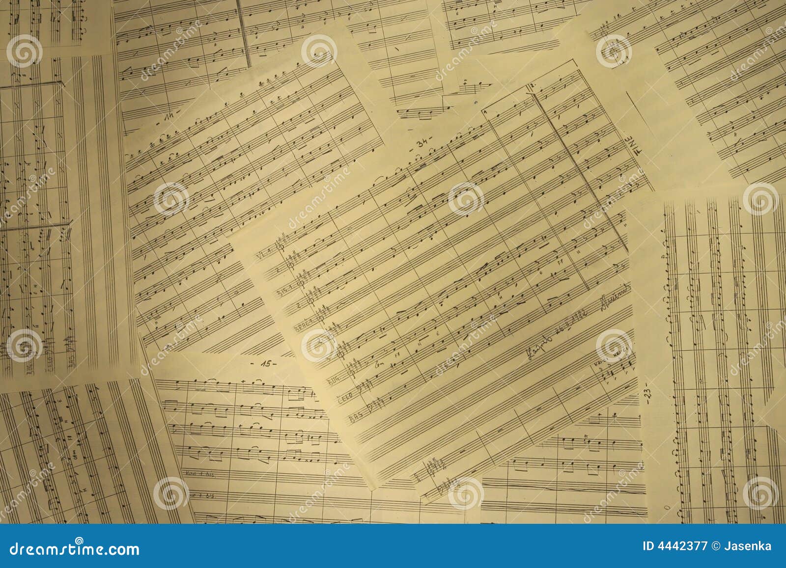 Musical notes stock image. Image of classic, instrument - 4442377