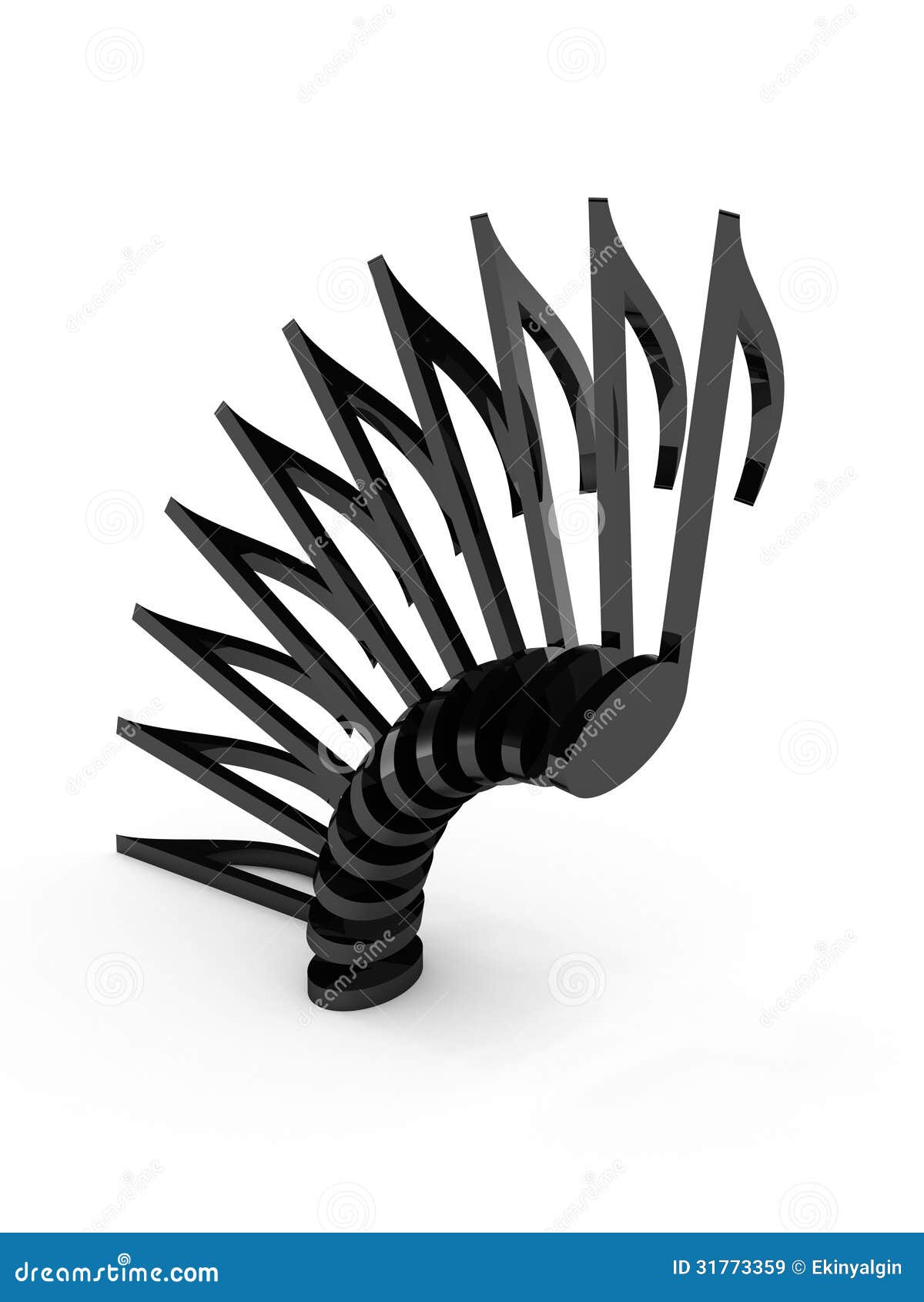 Musical Notes, Abstract Curved Shape Stock Illustration - Illustration ...