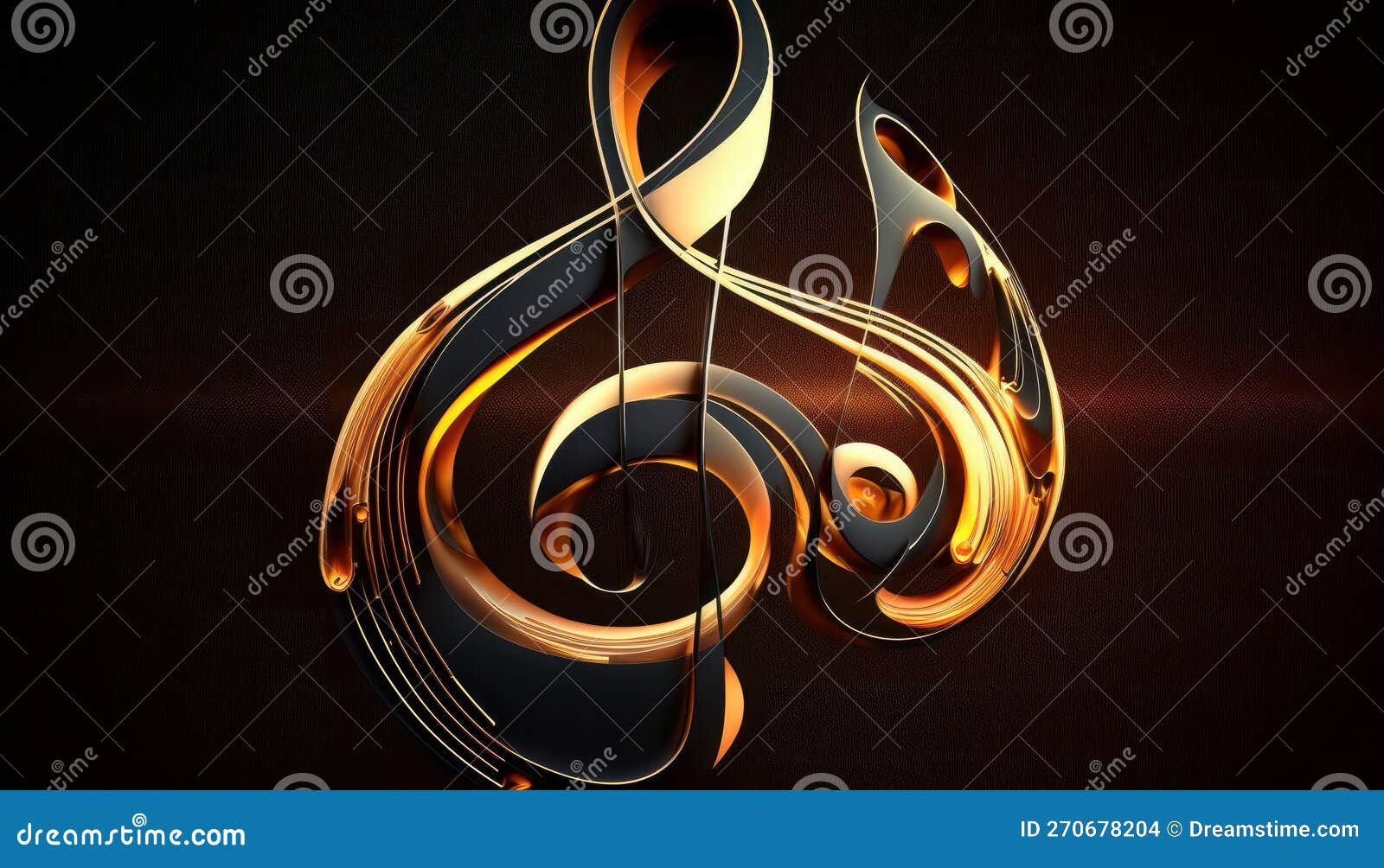 Musical Notes. Musical Art. Created with Generative AI Technology ...