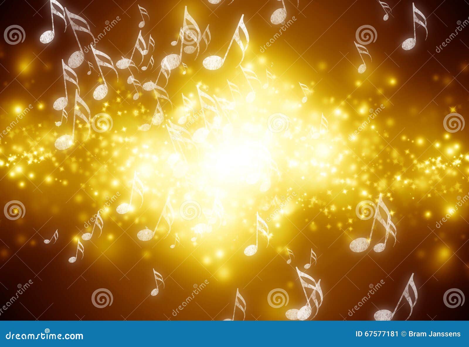 Musical Notes on Background Stock Illustration - Illustration of note ...