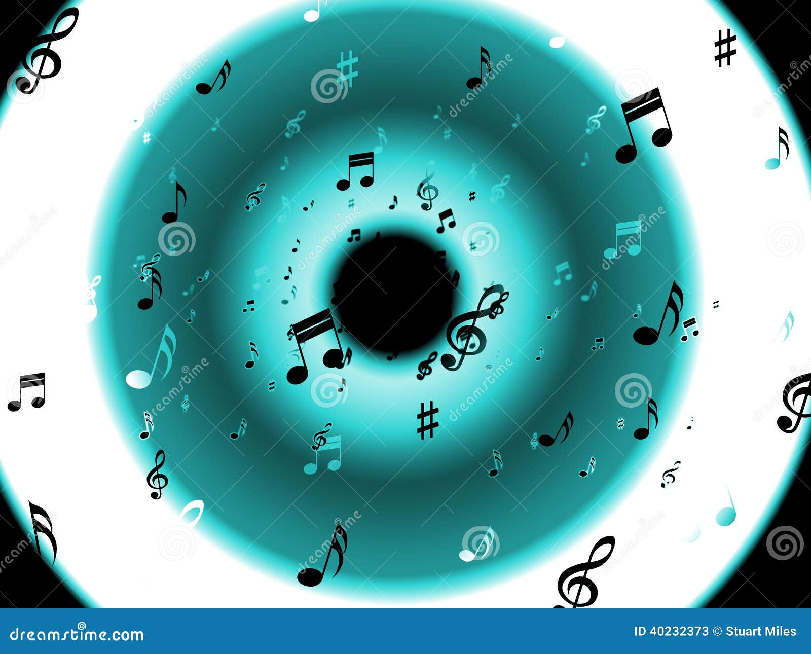 Musical Notes Background Means Classical Stock Illustration ...