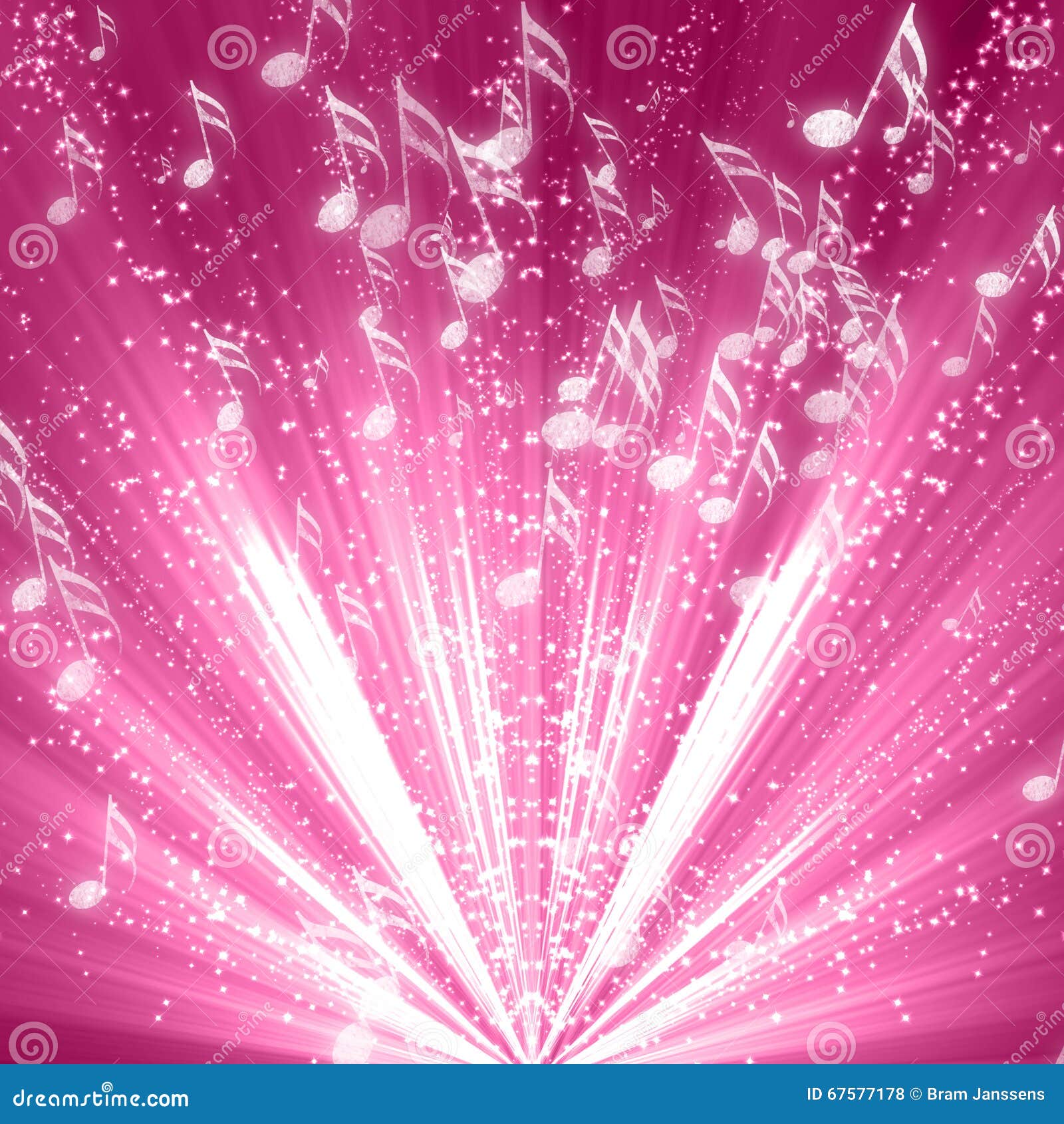 Musical Notes on Background Stock Illustration - Illustration of ...