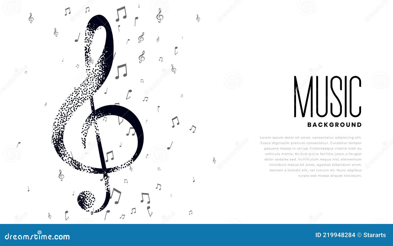 Musical Notes Background with Text Space Stock Vector - Illustration of ...