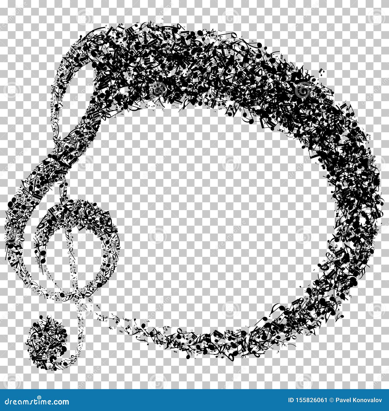 Musical Notes Background stock vector. Illustration of melody - 155826061