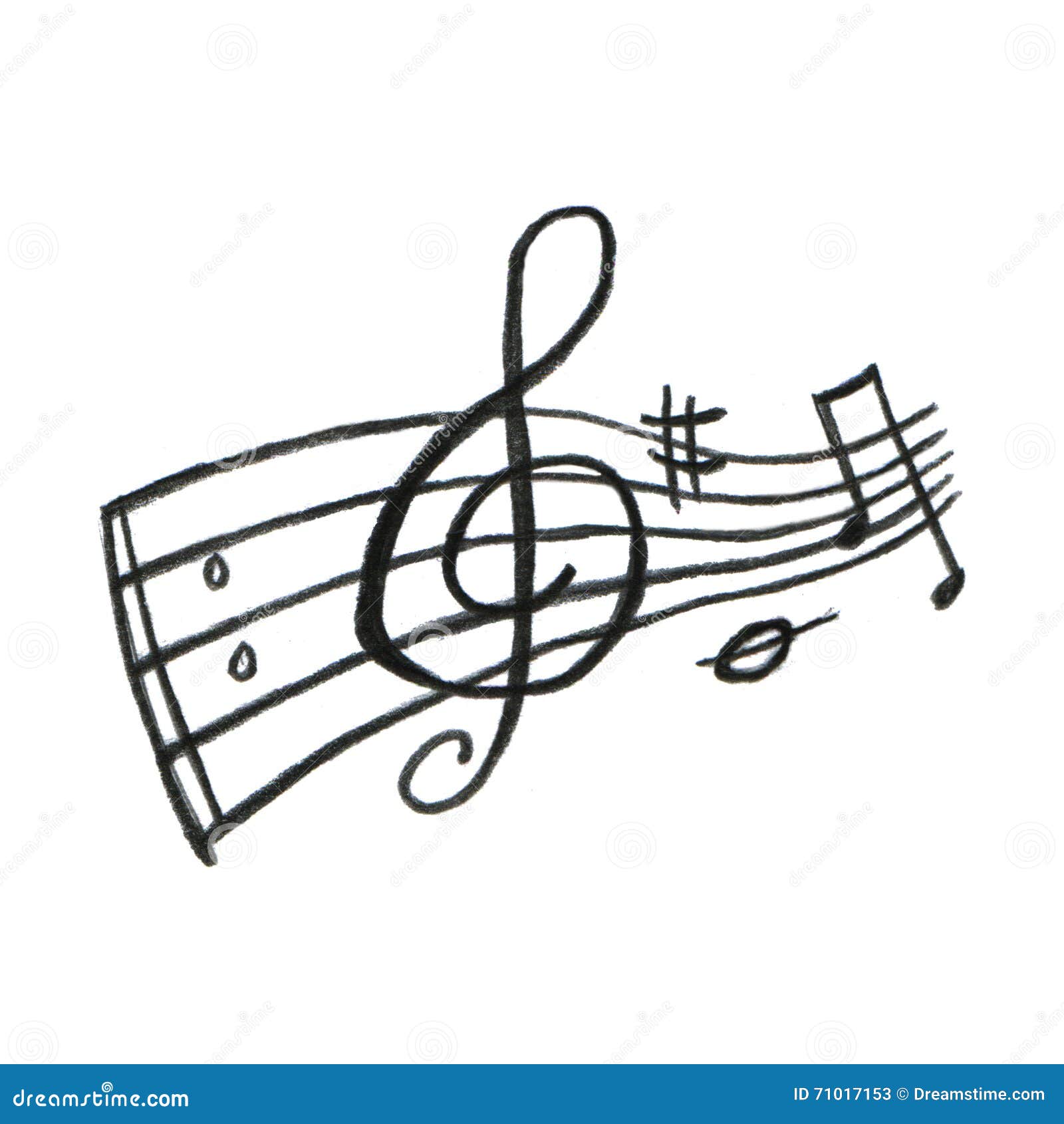 Musical Notes stock illustration. Illustration of drawing - 71017153
