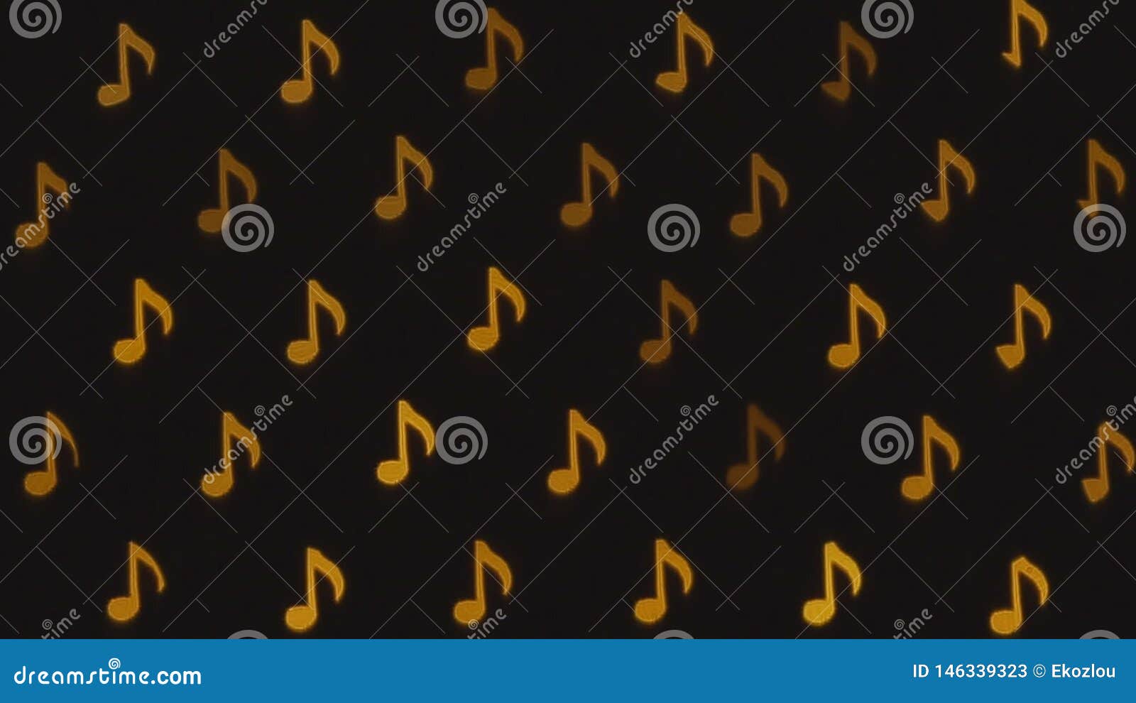 Musical Notes. Blinking Abstract Background Stock Video - Video of ...