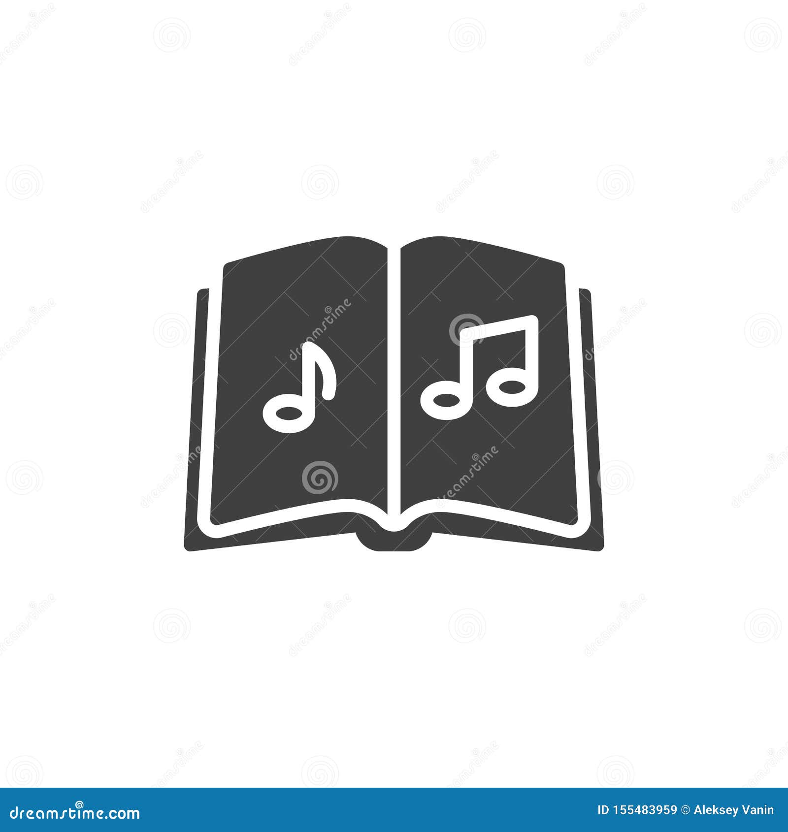Musical Notes Book Vector Icon Stock Vector - Illustration of abstract ...