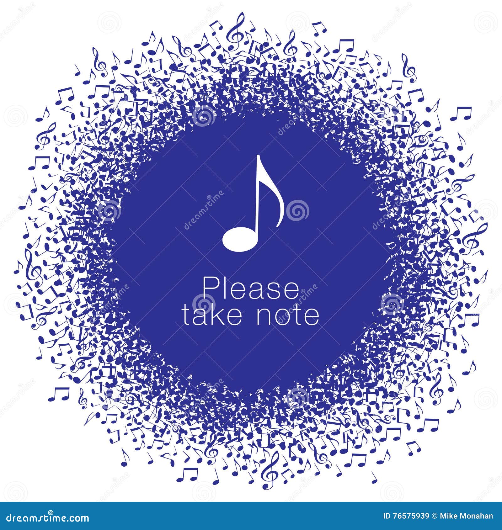 Musical Notes Buzz Around A Perfect Circle Cartoon Vector ...
