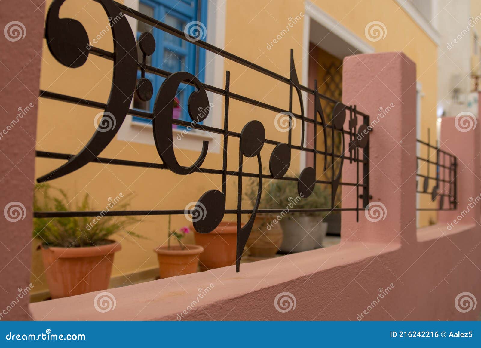 Musical Notes, Decor Element, Outdoor Stock Photo - Image of gate ...