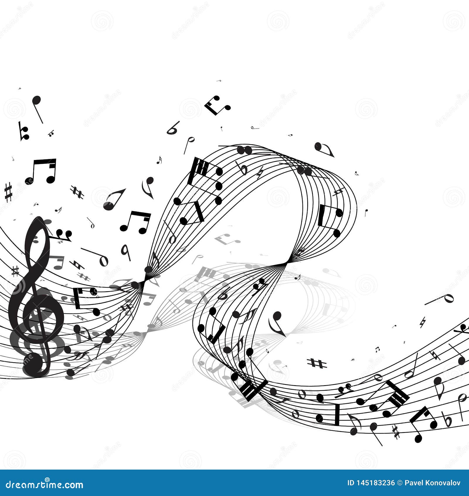 Musical Notes Design stock vector. Illustration of design - 145183236