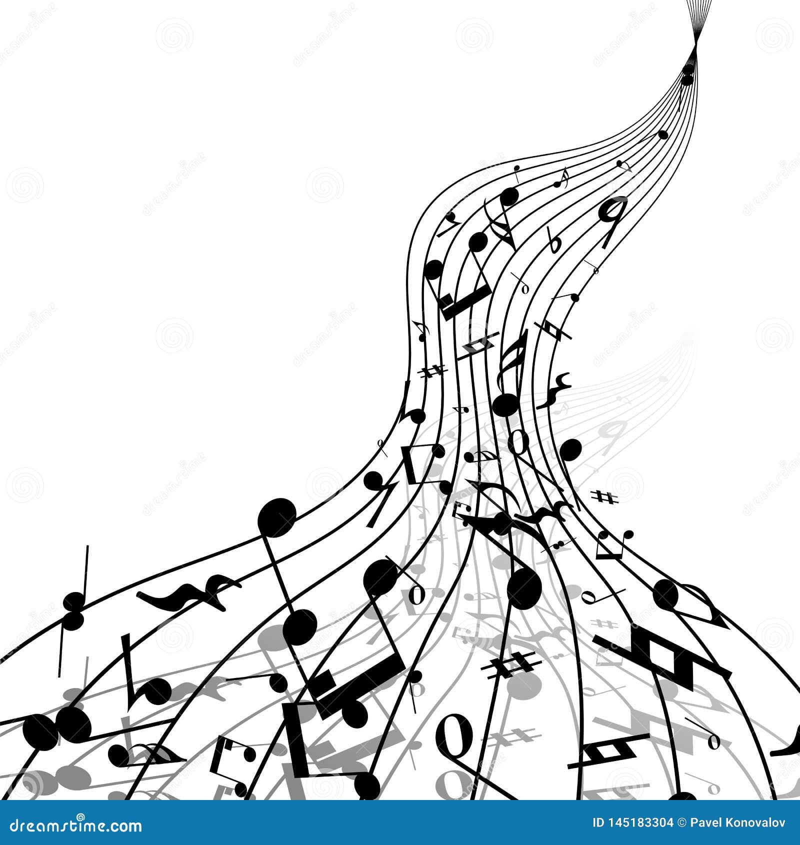 Musical Notes Design stock vector. Illustration of shape - 145183304