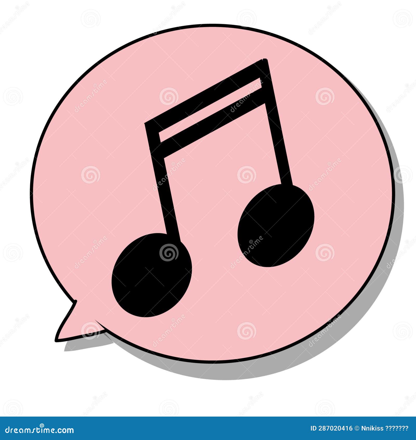 Cute Music Note Illustration Art Design for Your Artwork. Stock ...