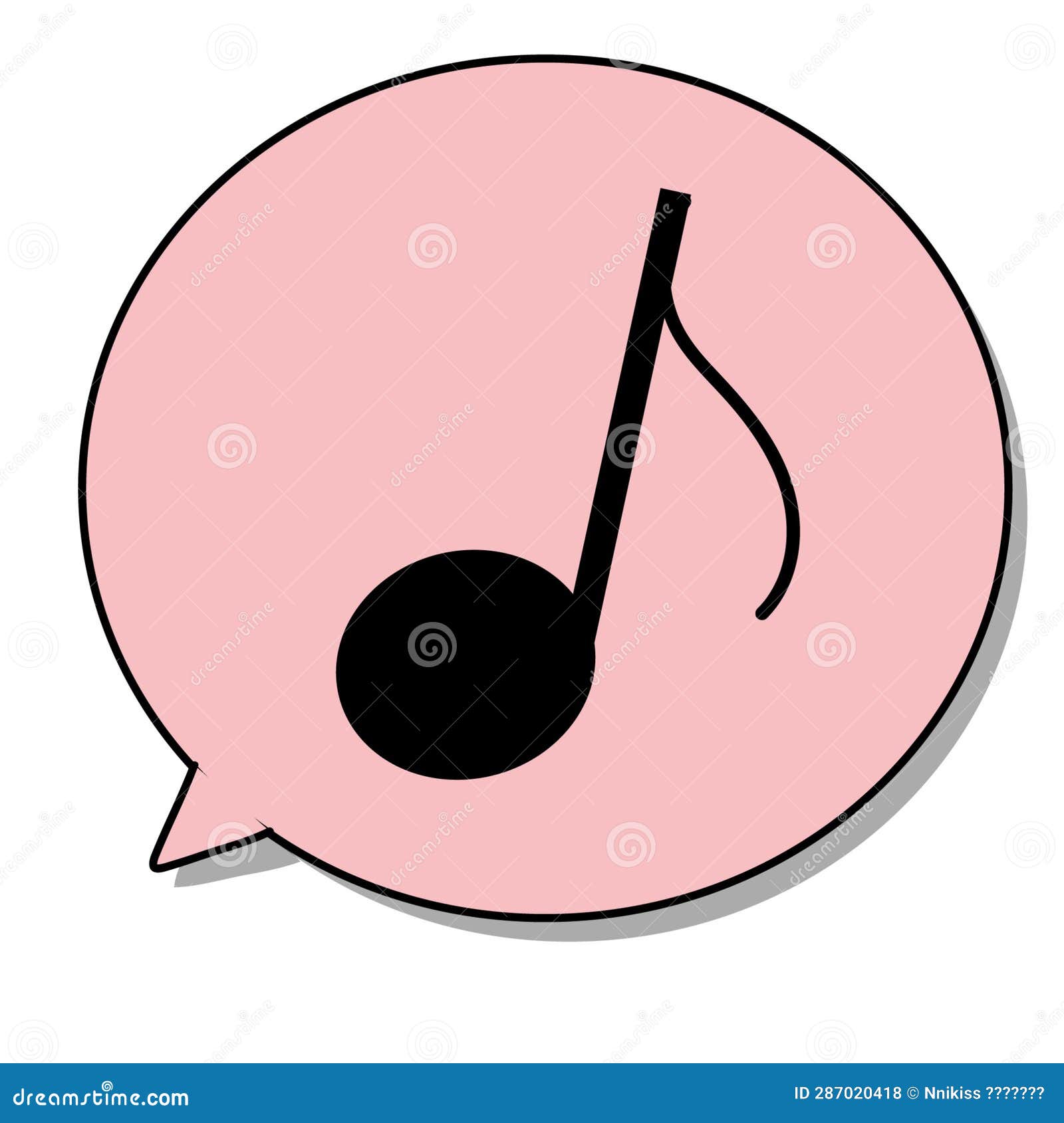 Cute Music Note Illustration Art Design for Your Artwork. Stock ...