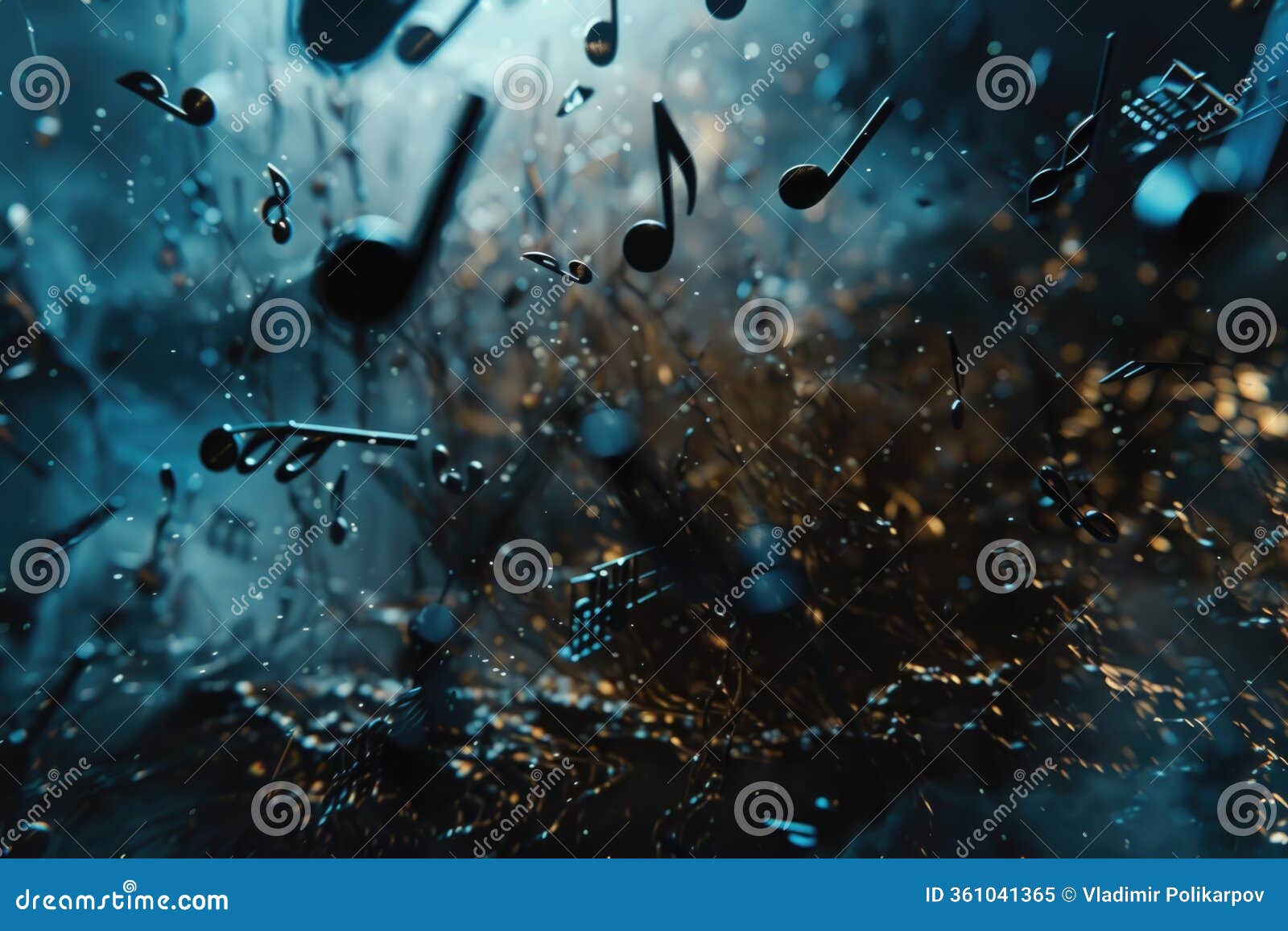 Musical Notes Floating in the Air, Suitable for Music-related Projects ...